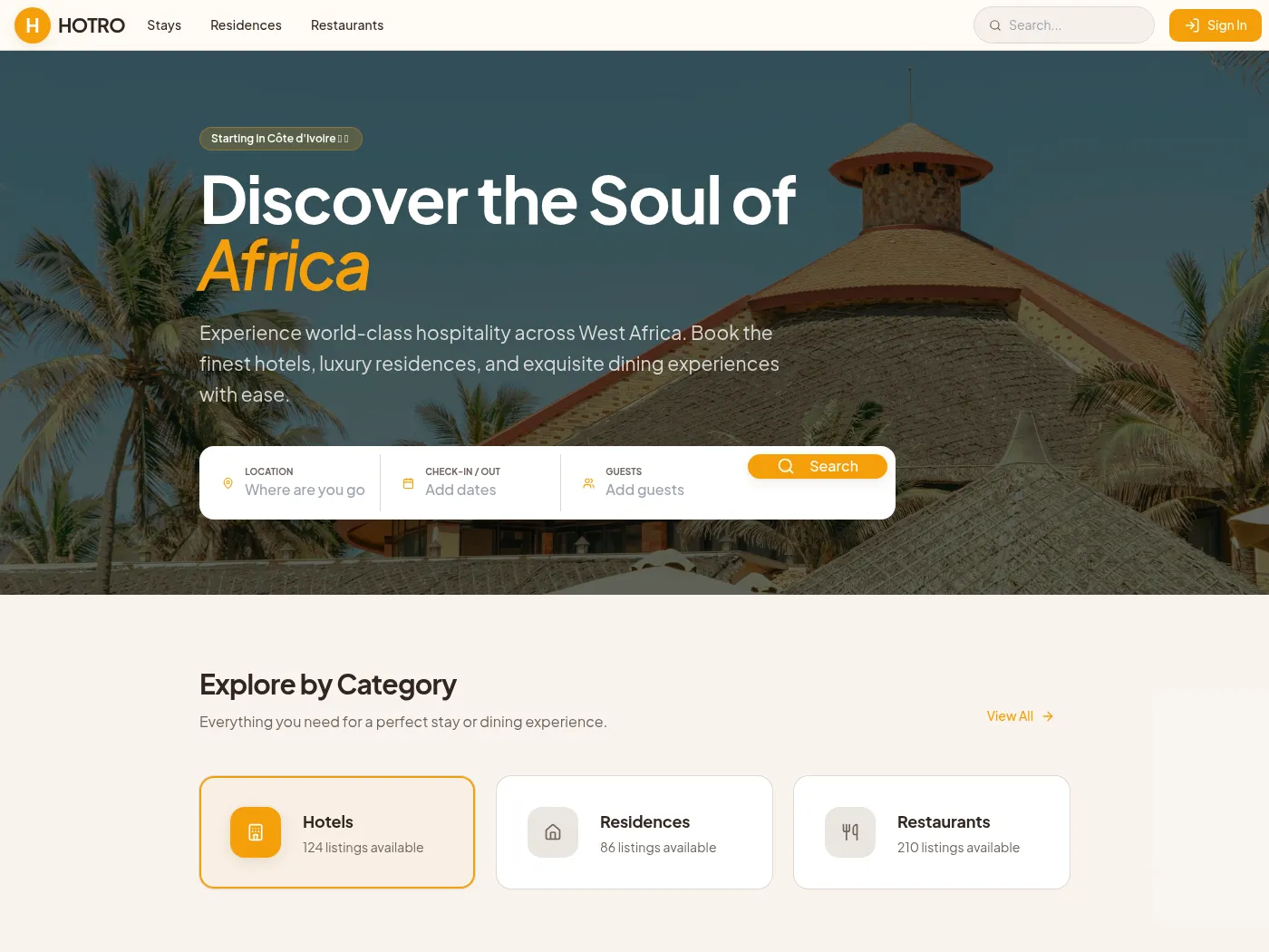Afrika Stays Platform
