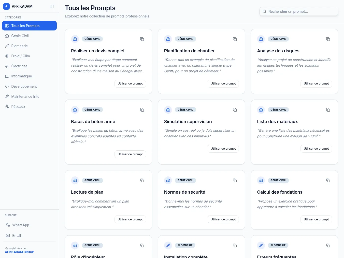 AFRIKADAM Prompt Toolbox