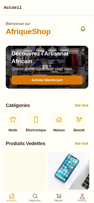 AfriqueShop Mobile