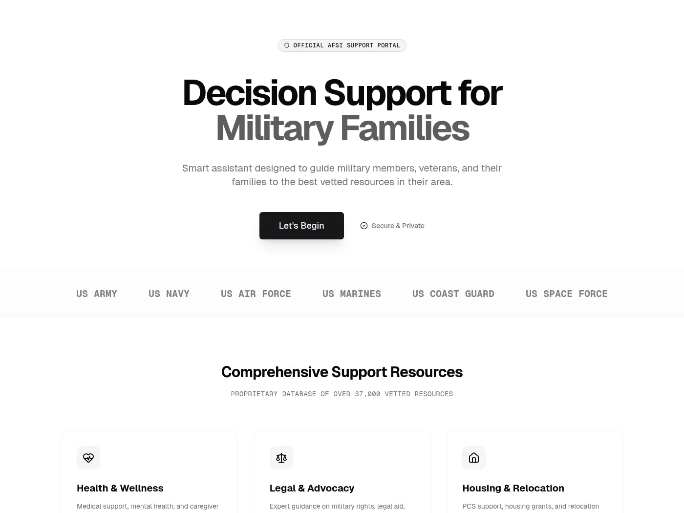 Decision Support for Military Families