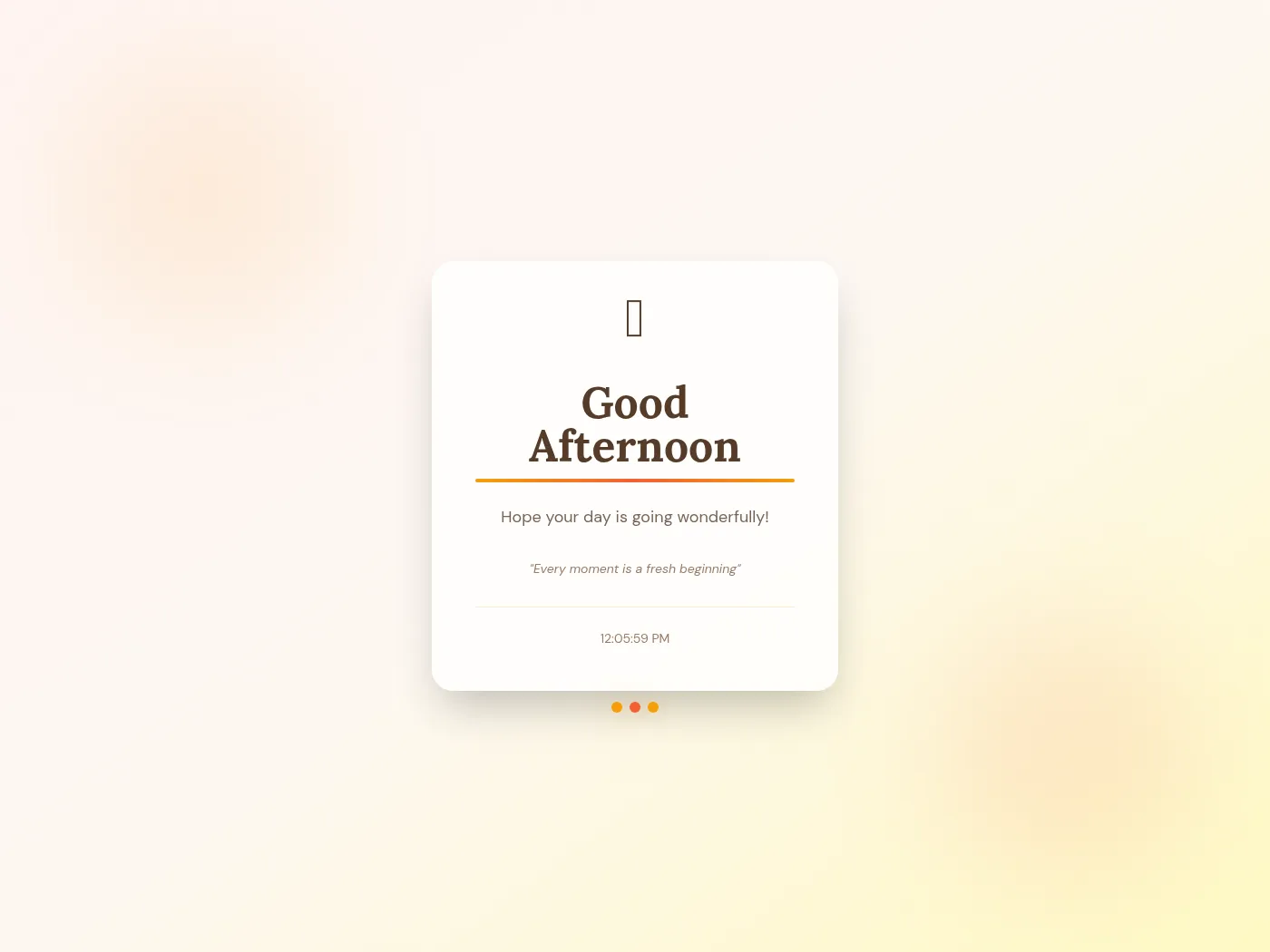 Afternoon Greeting App
