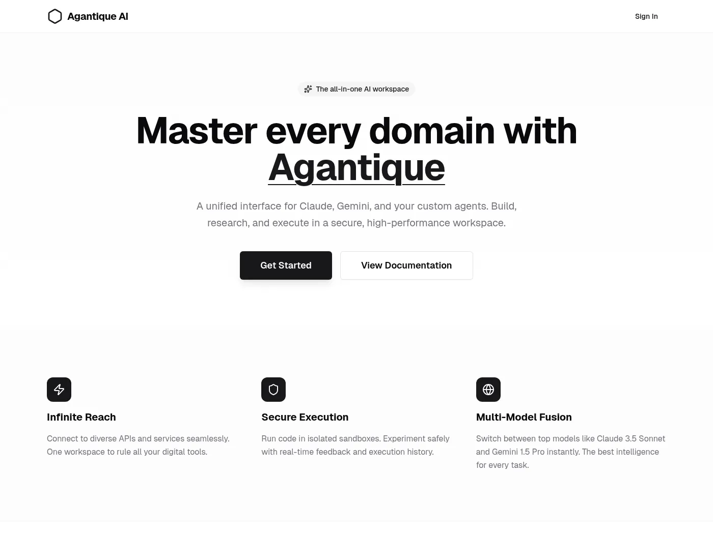 Agantique AI Workspace