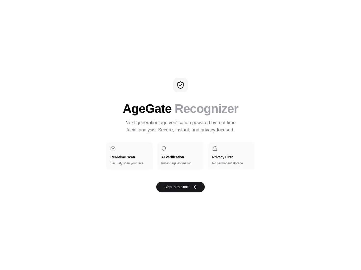 AgeGate Face Recognizer