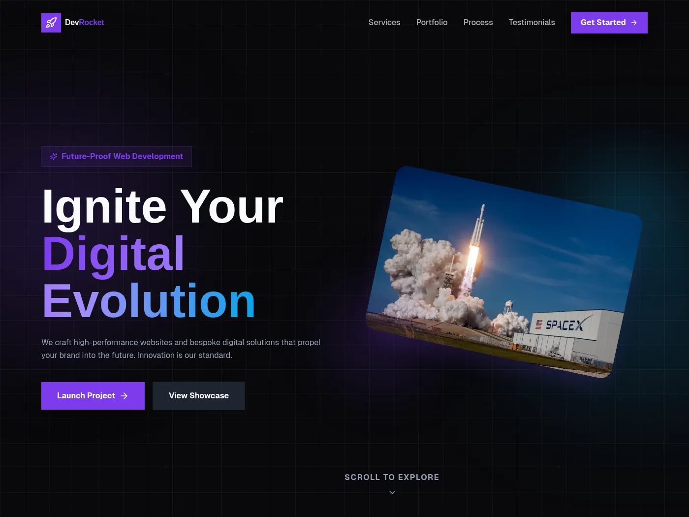 DevRocket Agency Landing