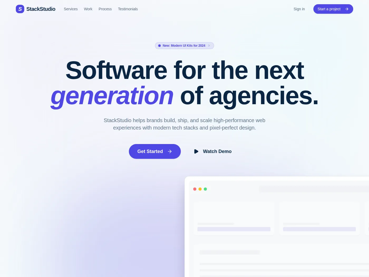 Stripe-Inspired Agency Site