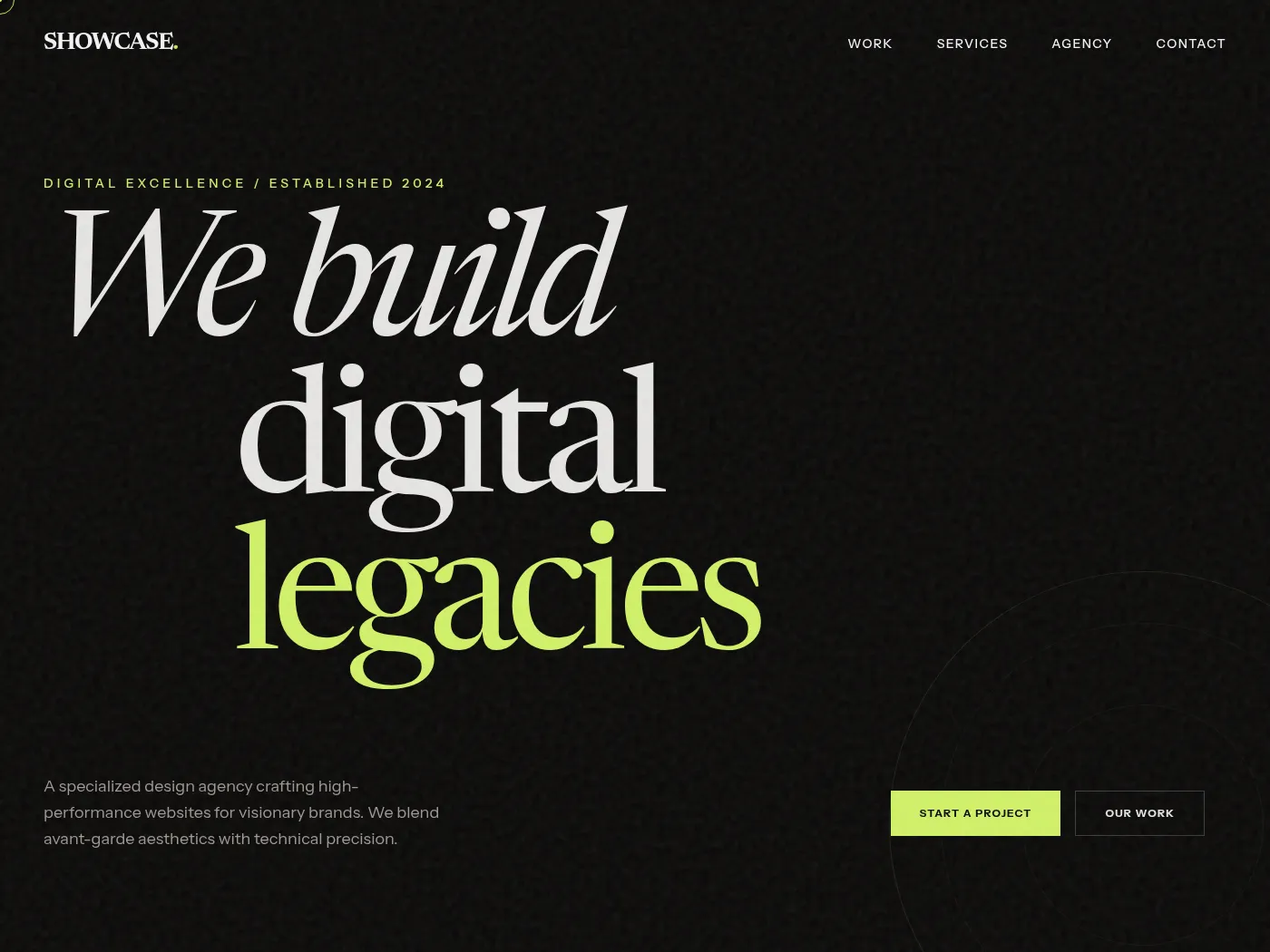 Web Agency Showcase