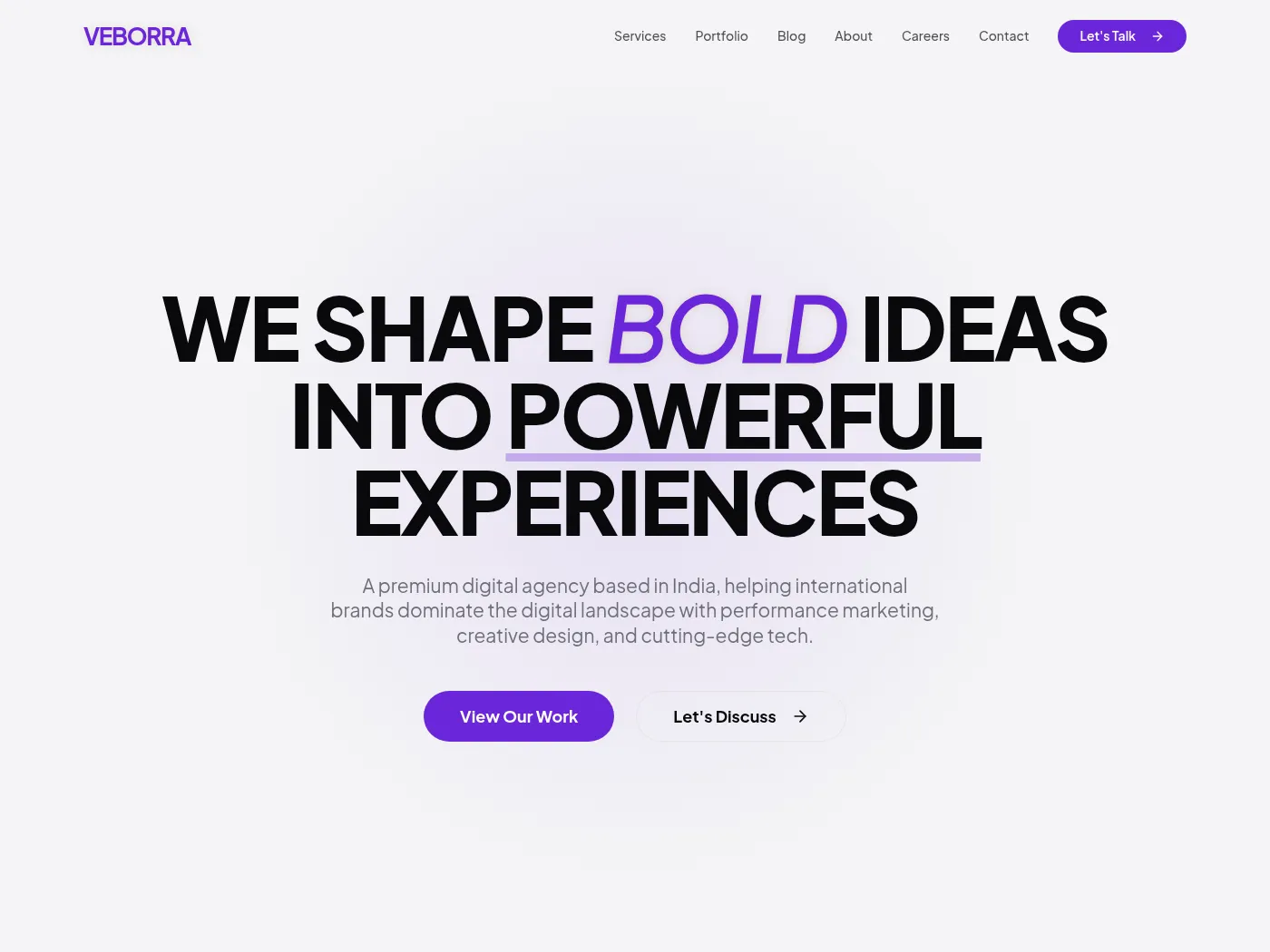 Veborra Agency Website
