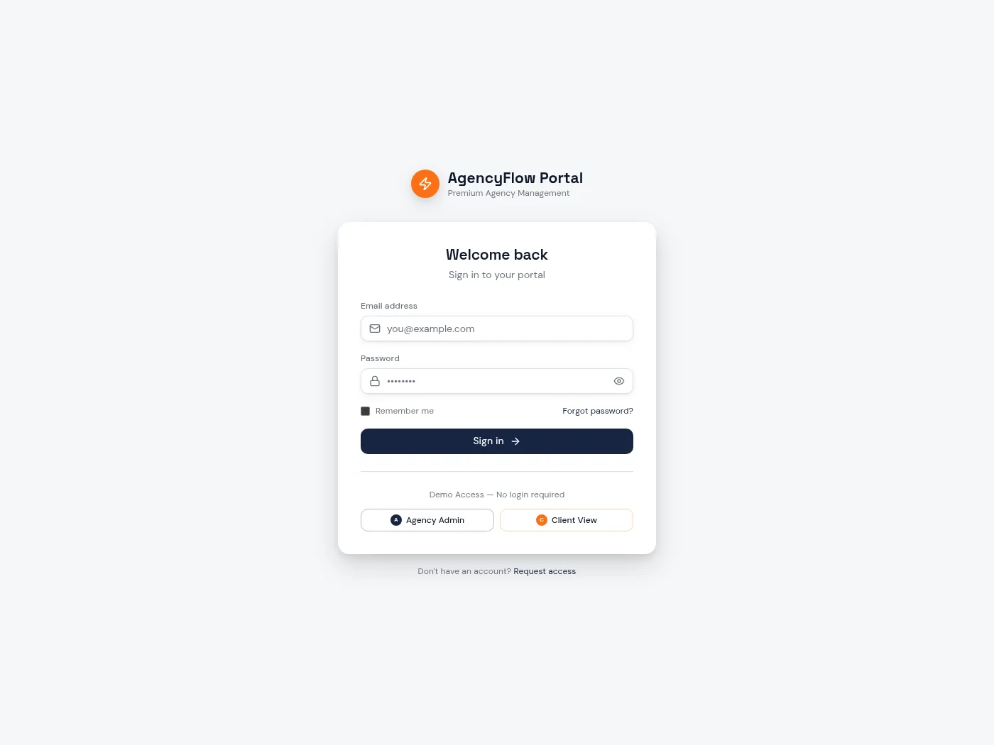 AgencyFlow Portal