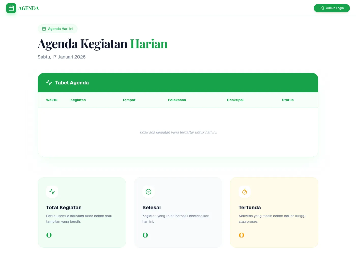 Agenda Table