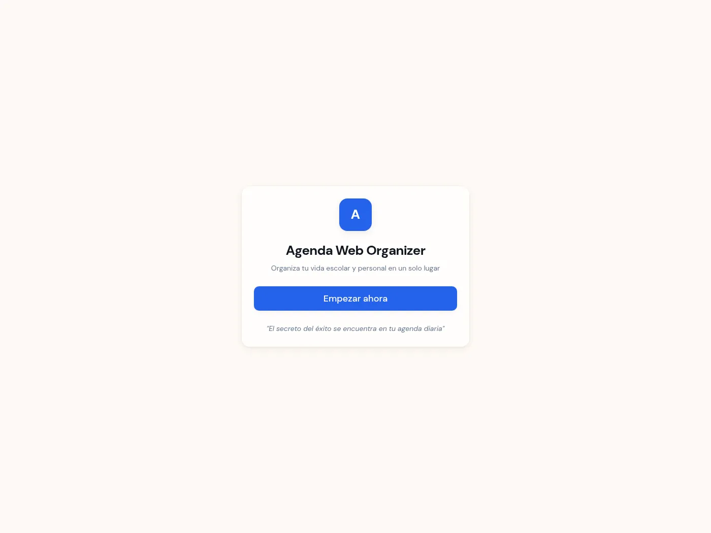 Agenda Web Organizer