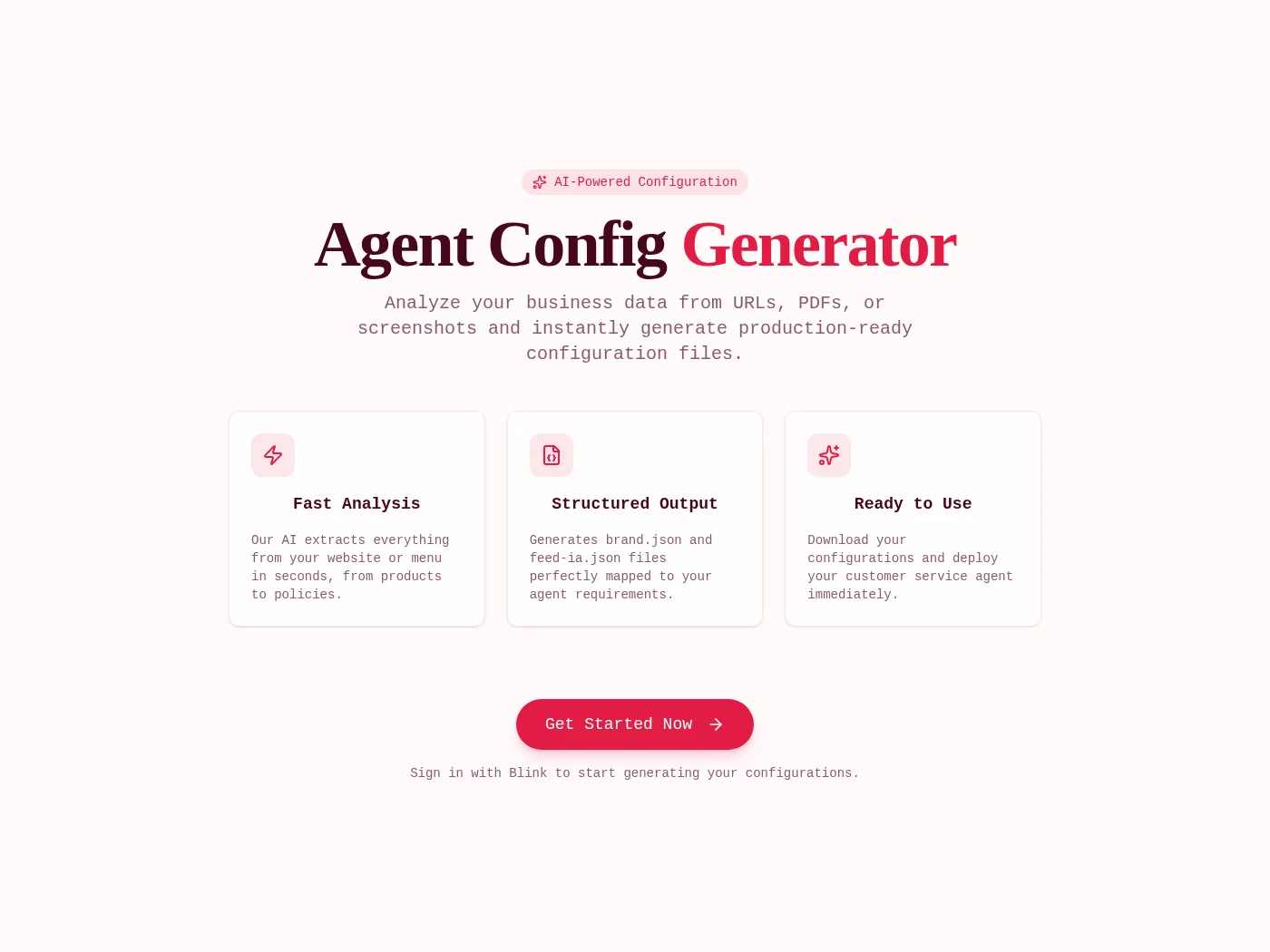 Agent Config Generator