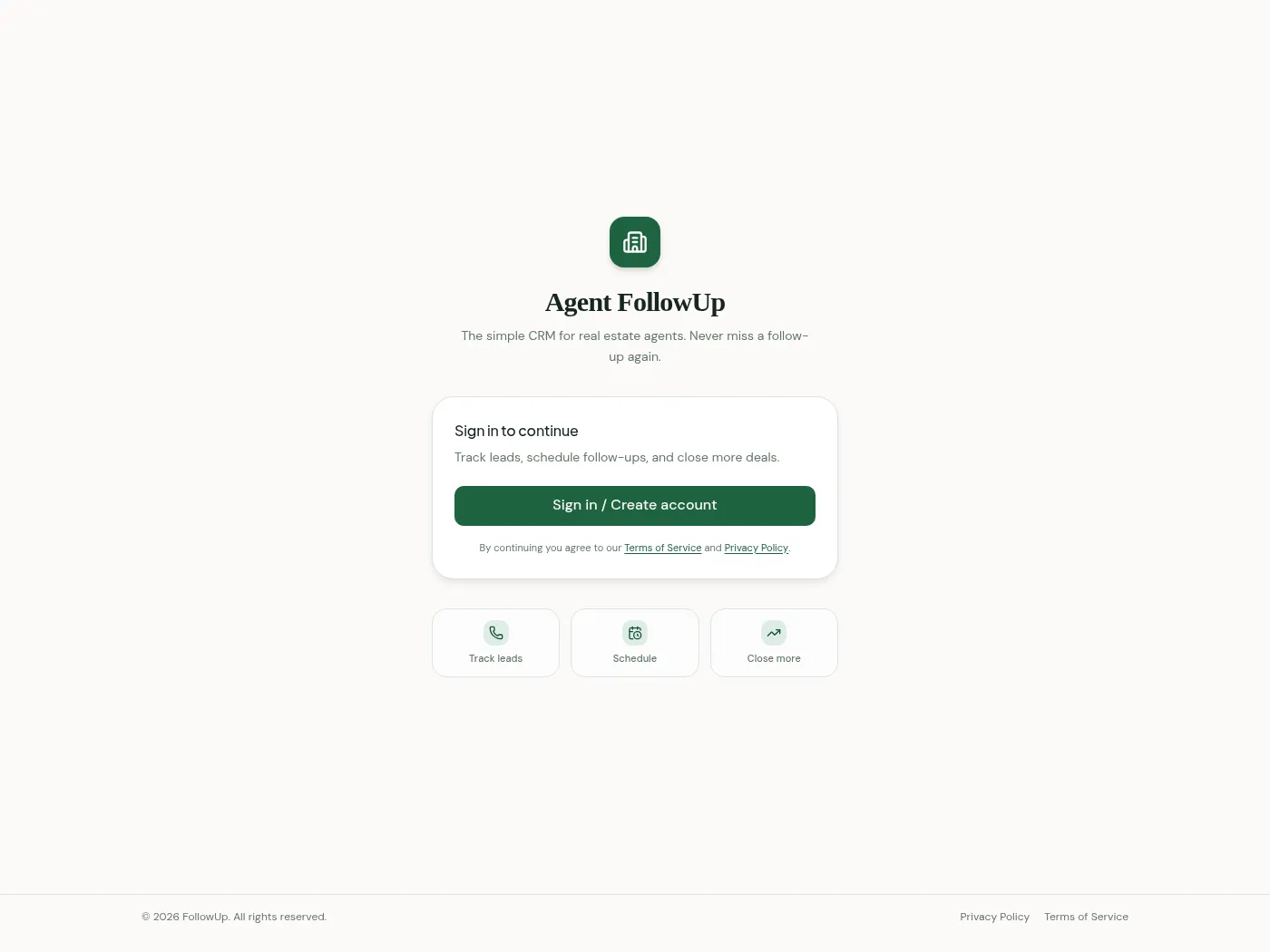 Agent FollowUp CRM