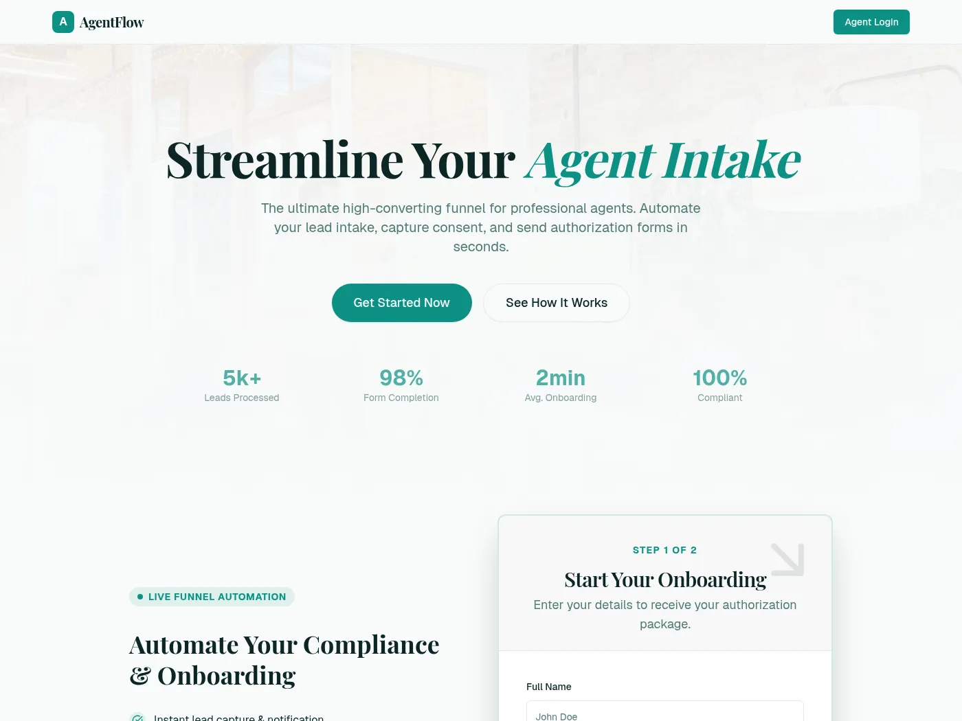 Agent Onboarding Funnel