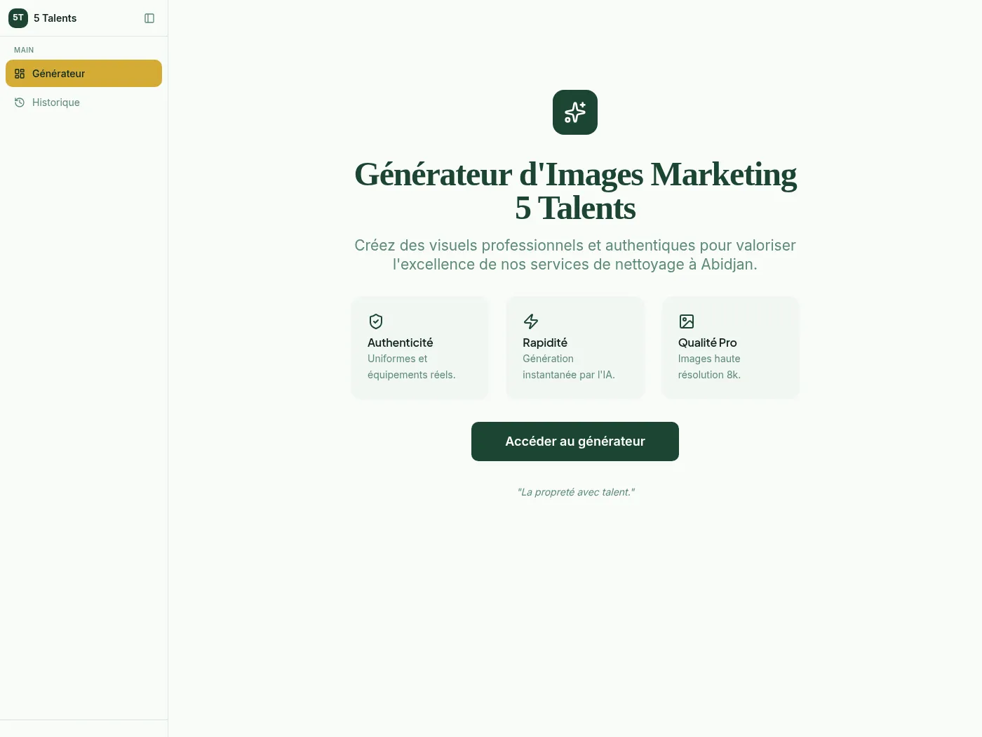 5 Talents Image Generator