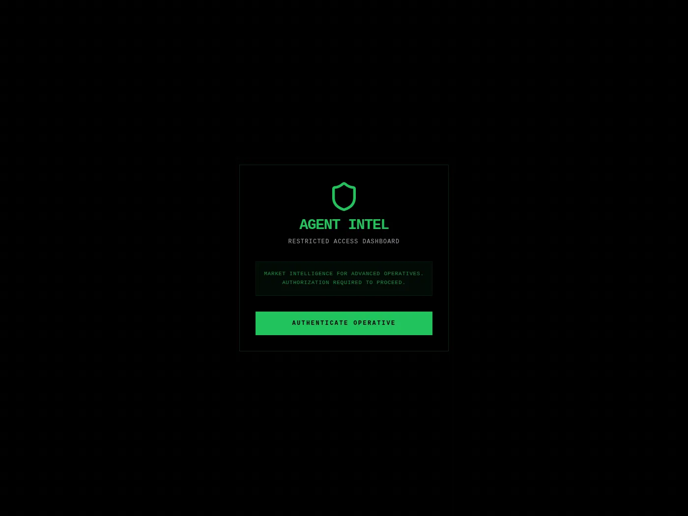 Agent Intel Dashboard