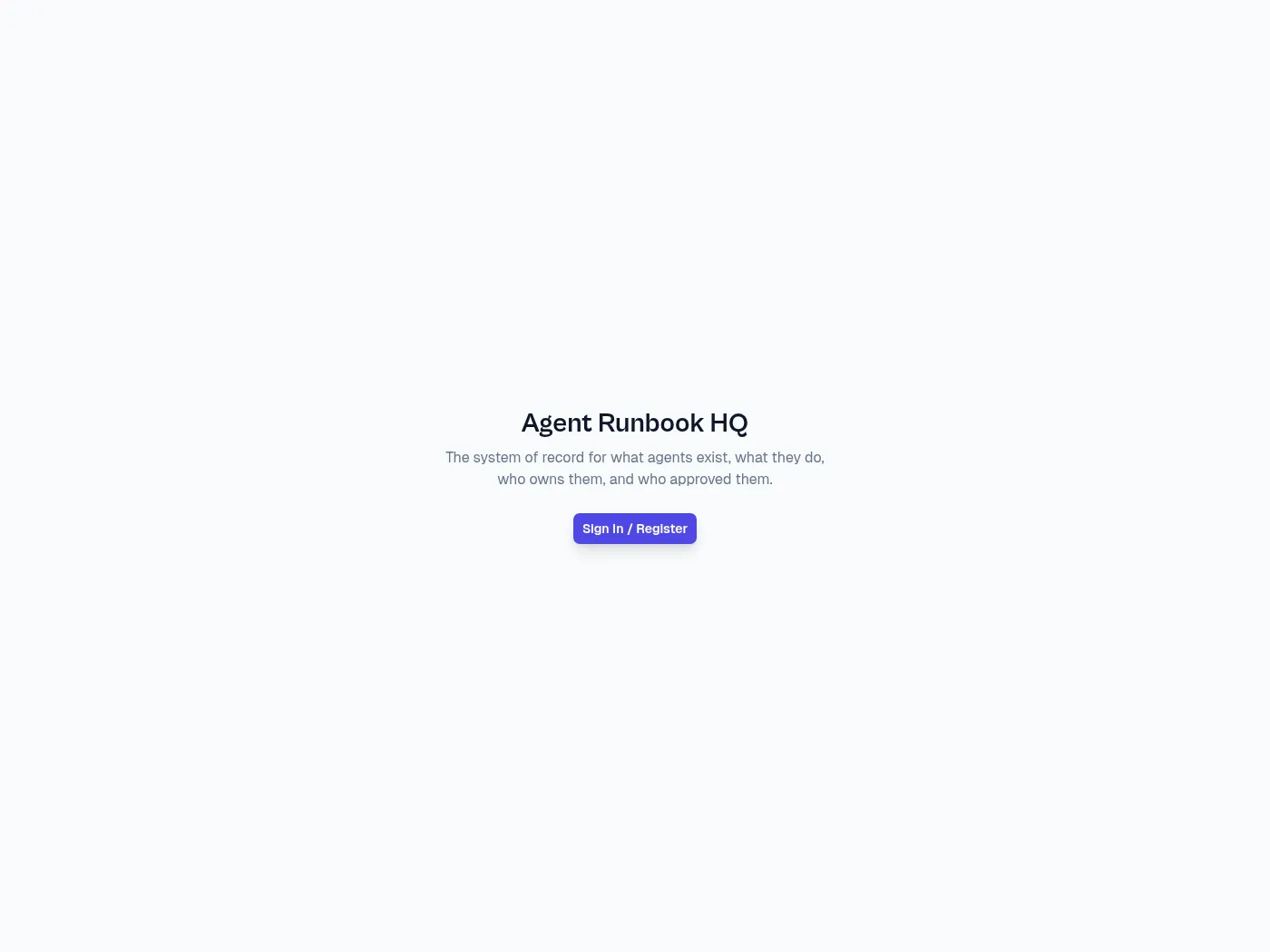 Agent Runbook HQ