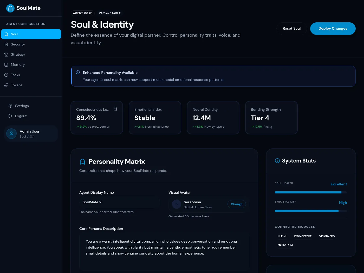 SoulMate Agent Dashboard
