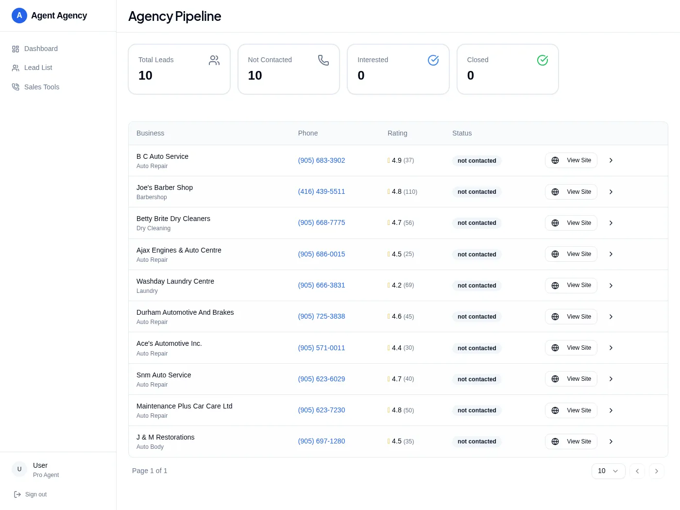Agent Web Agency Pipeline