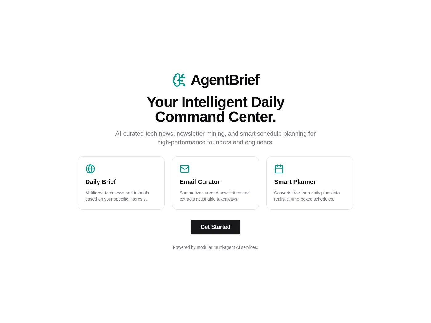 AgentBrief Dashboard