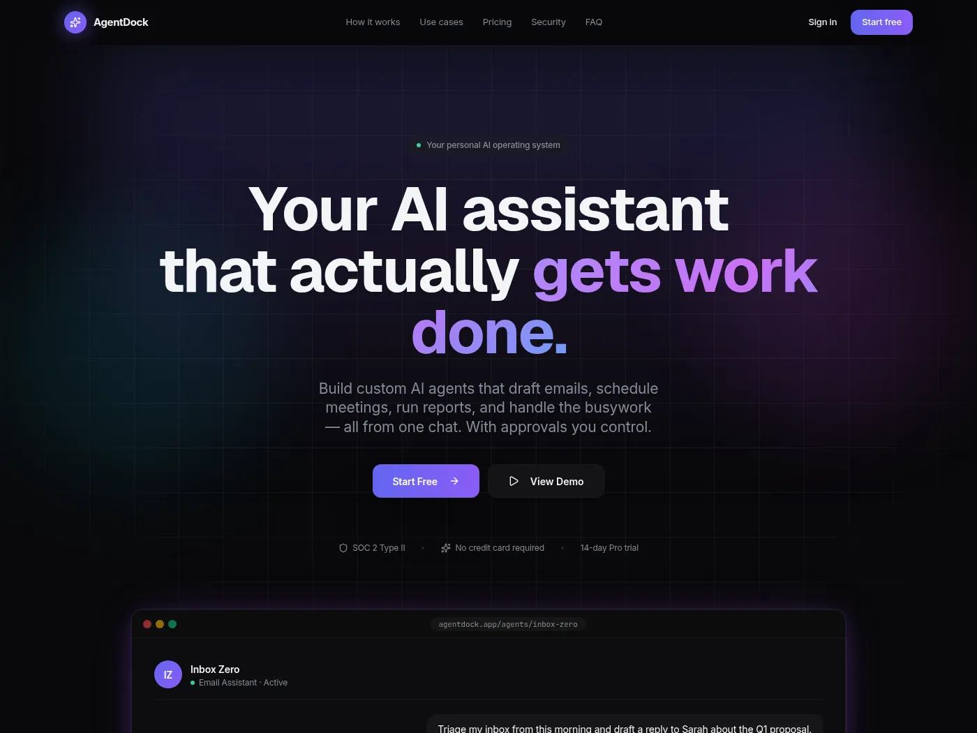 AgentDock AI Command Center
