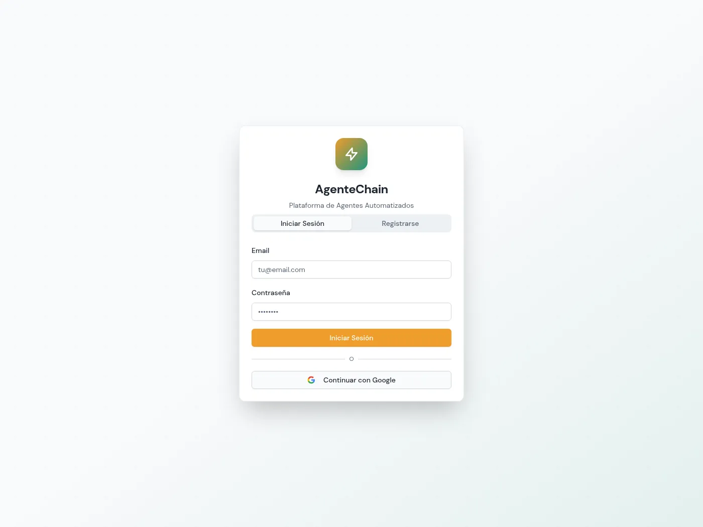 AgenteChain Platform