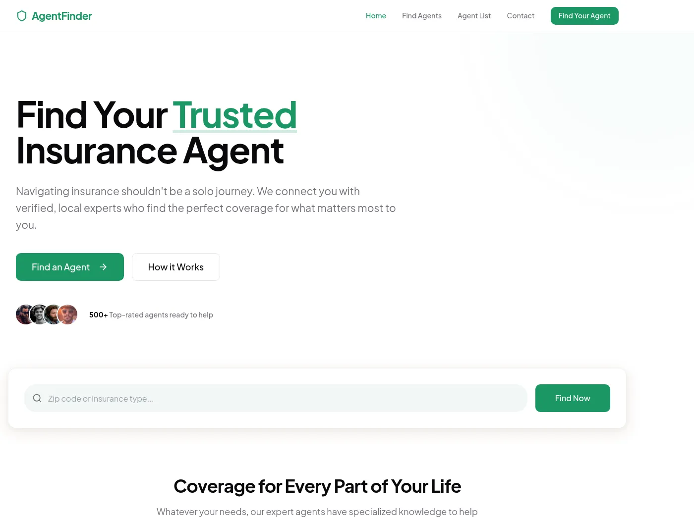 AgentFinder Web Portal