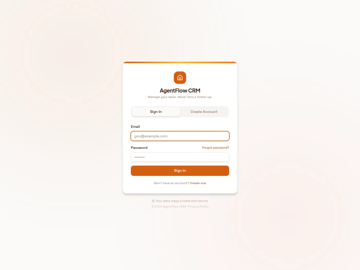 AgentFlow CRM