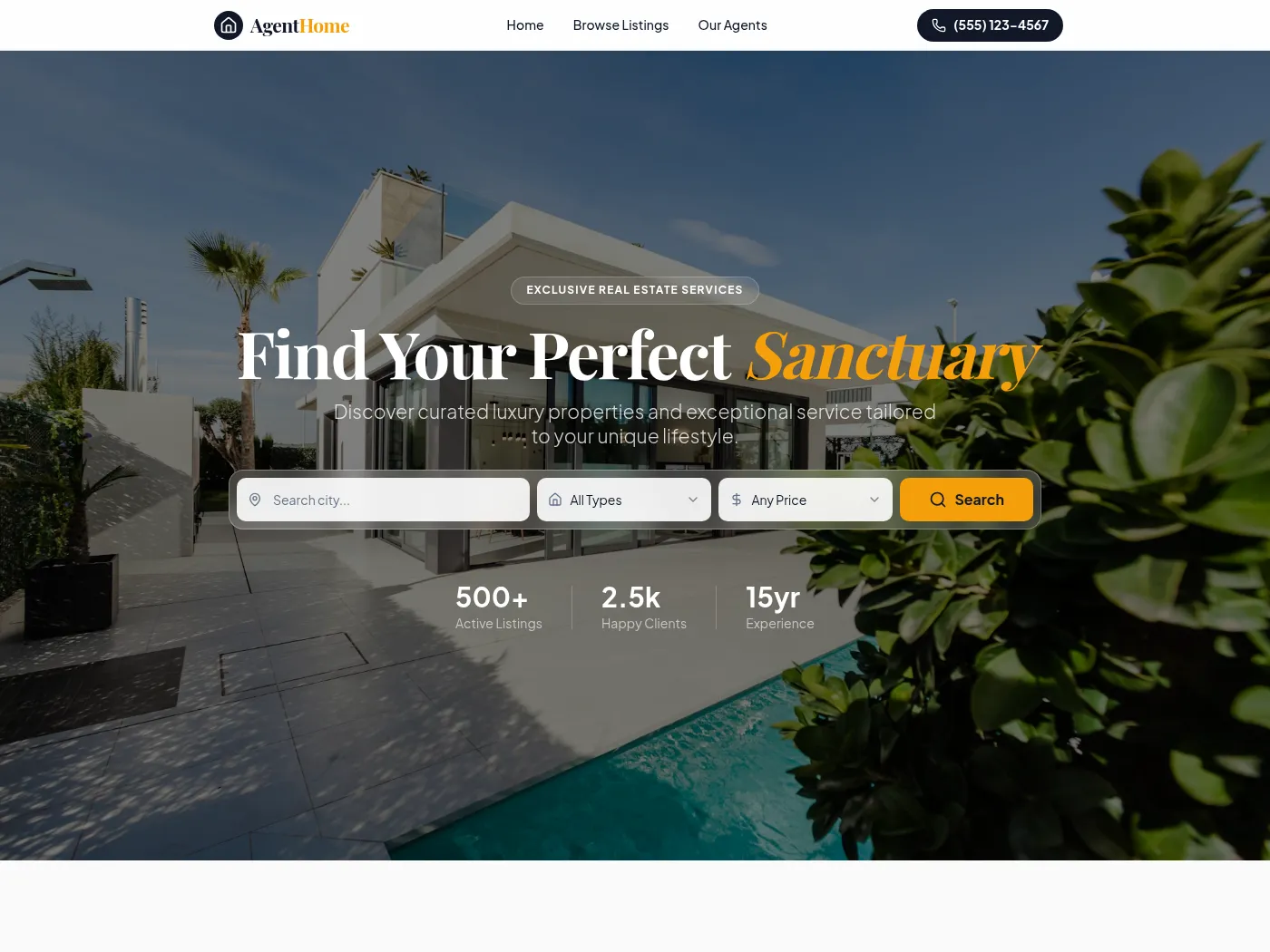 AgentHome Real Estate Site