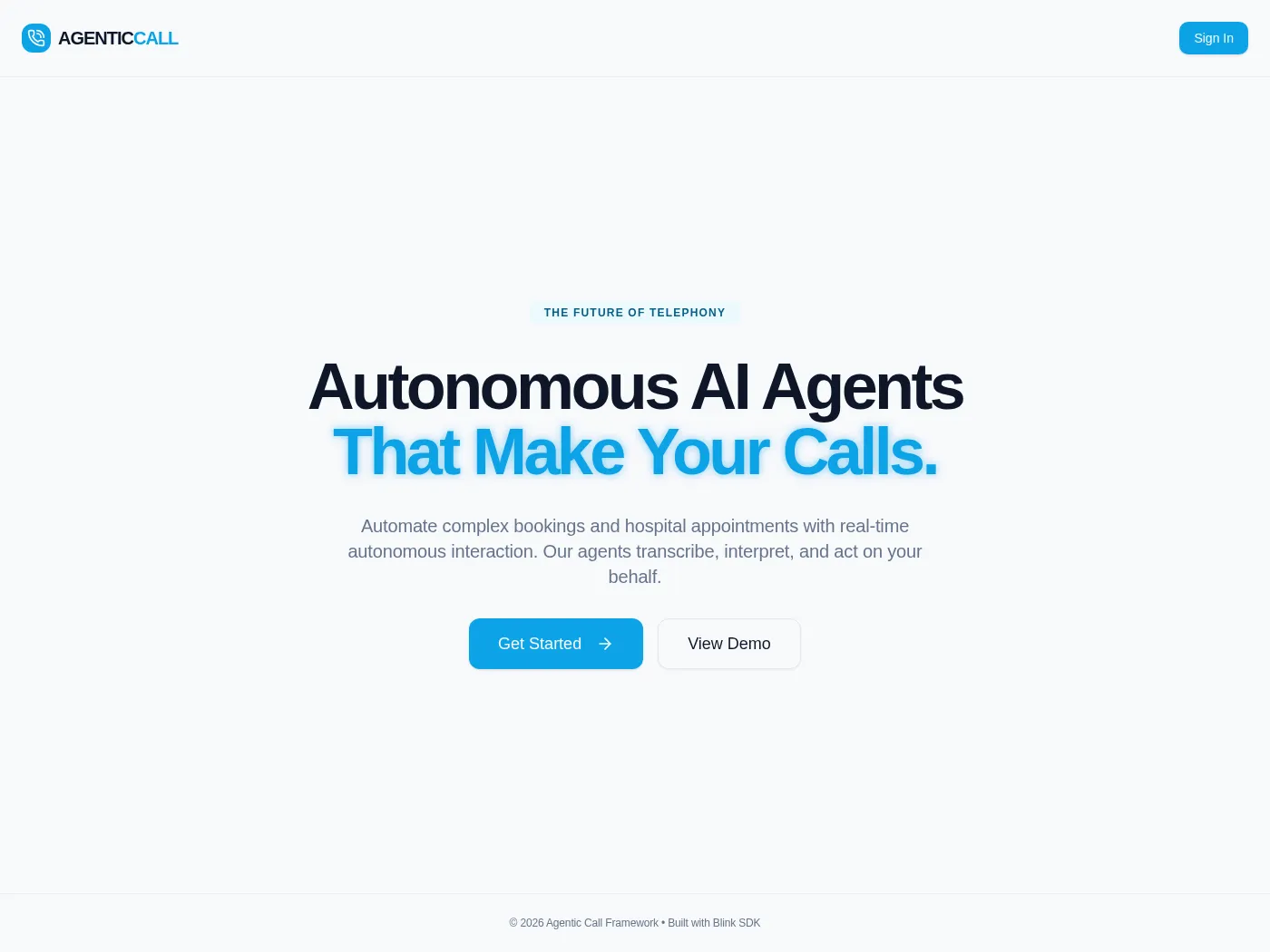 Agentic Call AI Framework