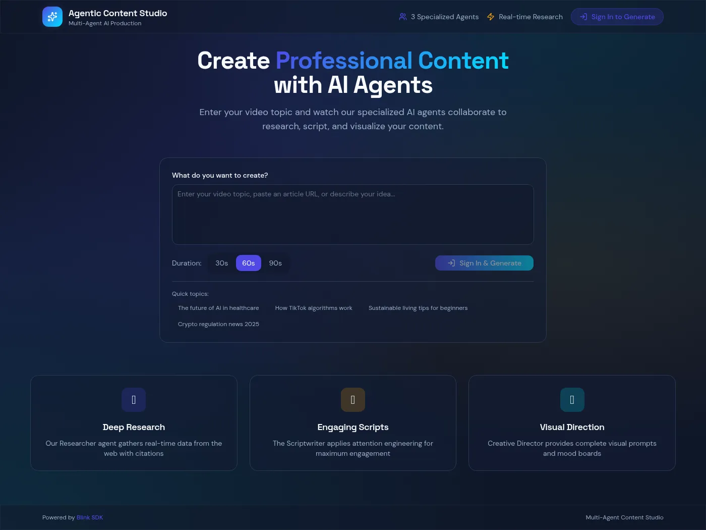 Agentic Content Studio