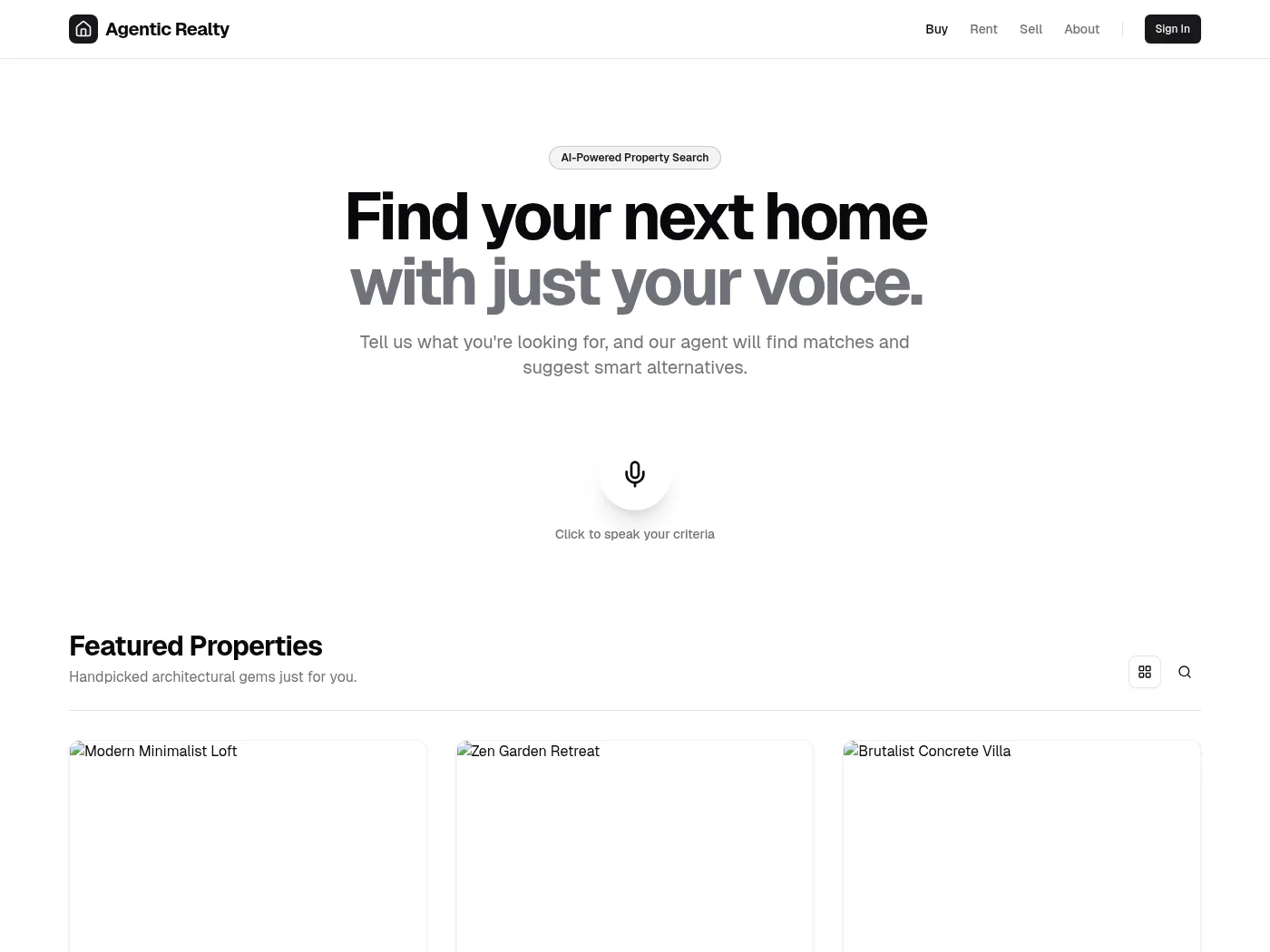 Agentic Realty Voice Search