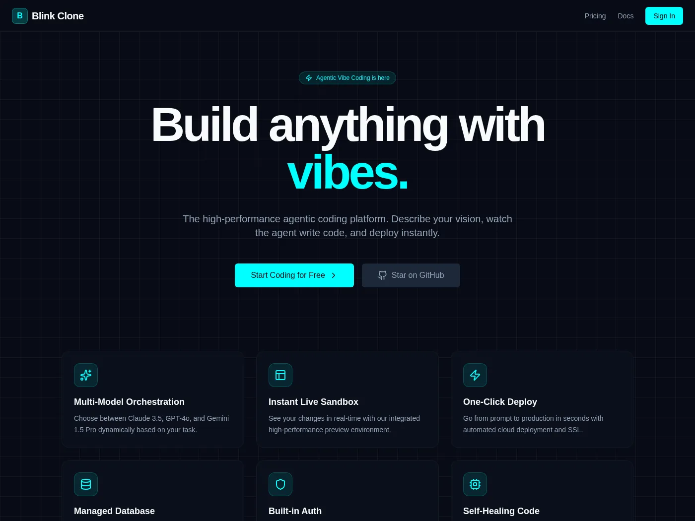 Agentic Vibe Coding Platform