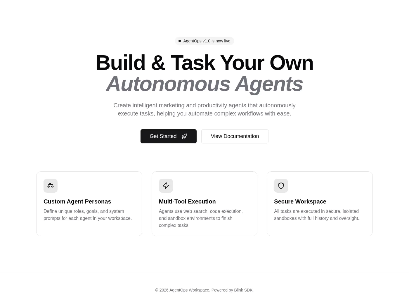 AgentOps Workspace