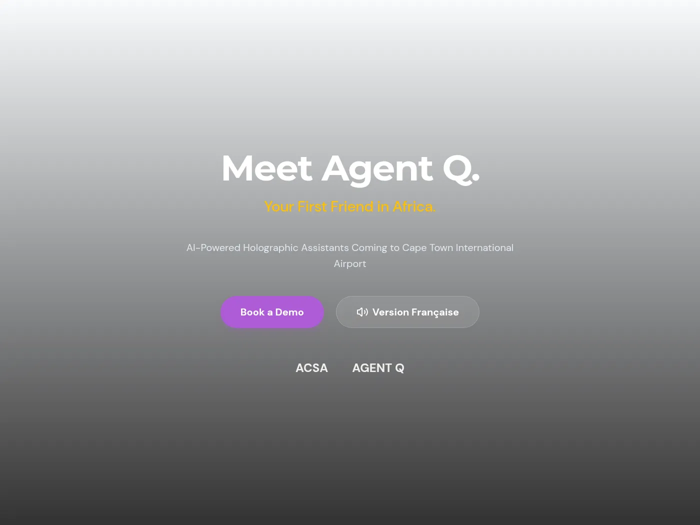 Agent Q Landing Page
