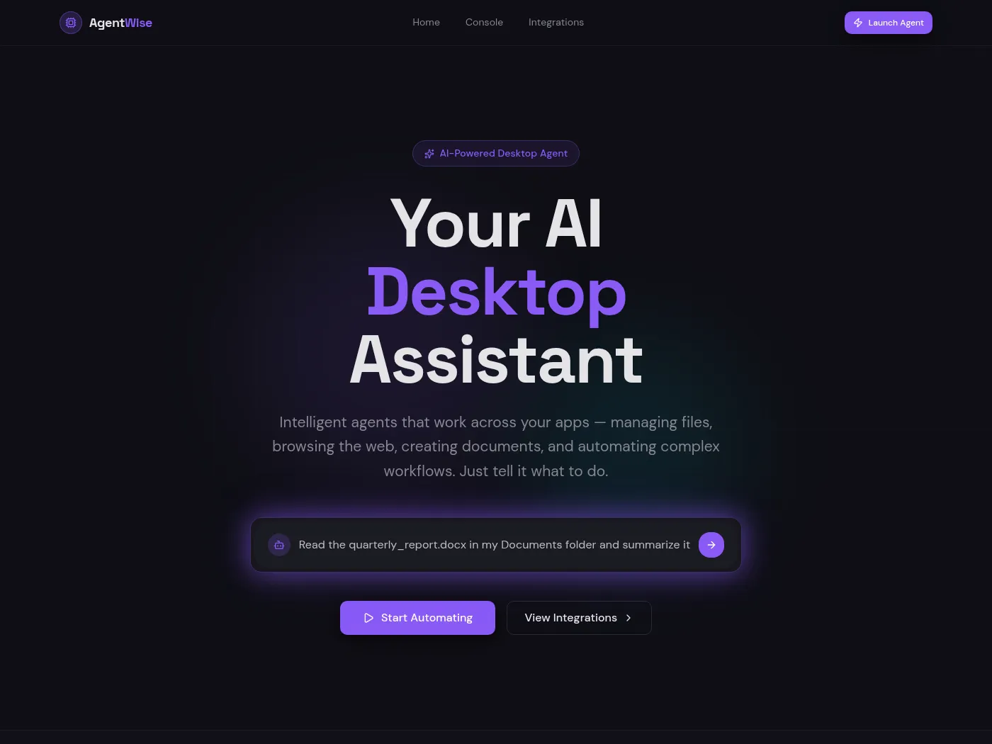 AgentWise Assistant