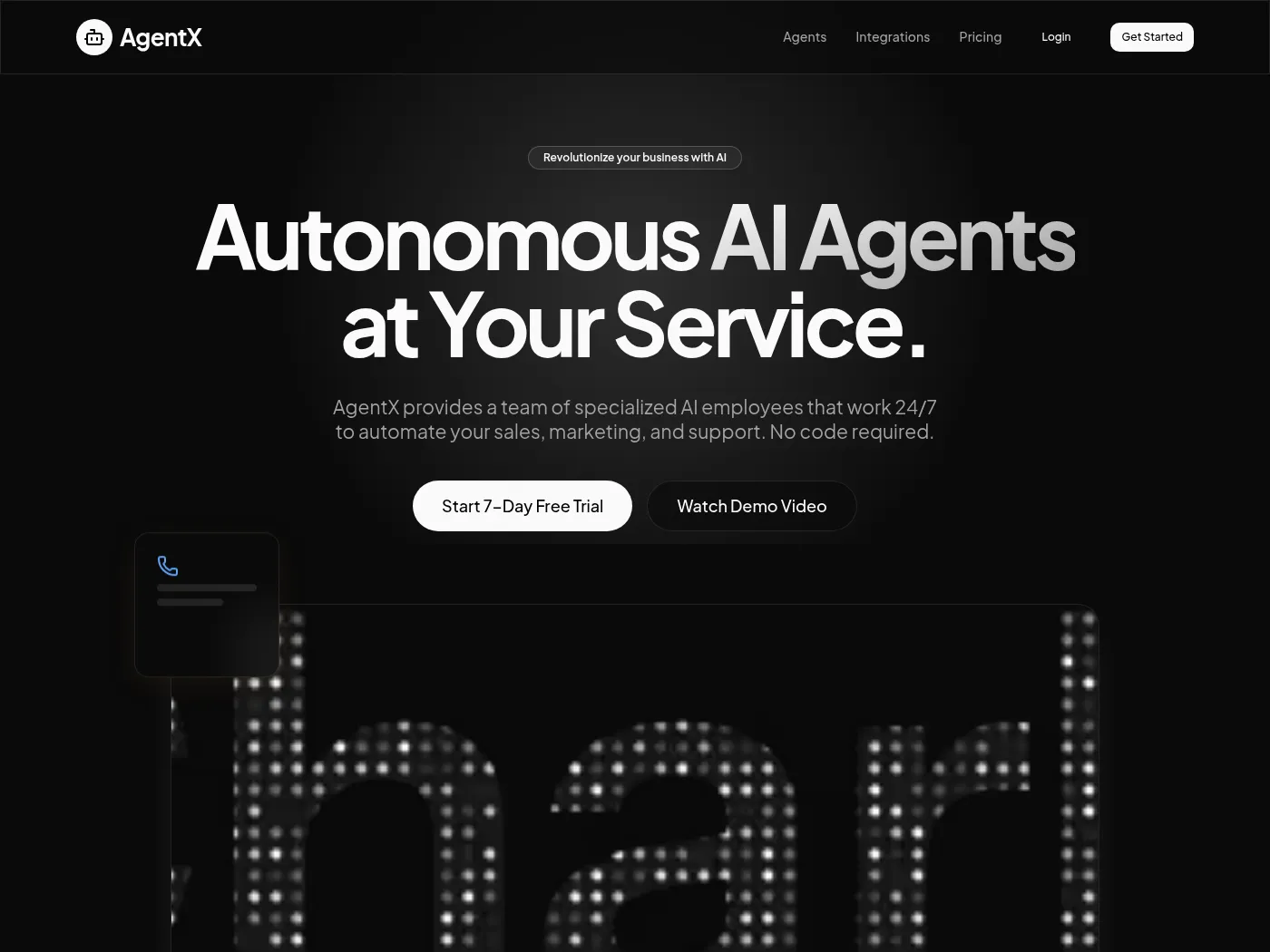AgentX Landing Suite