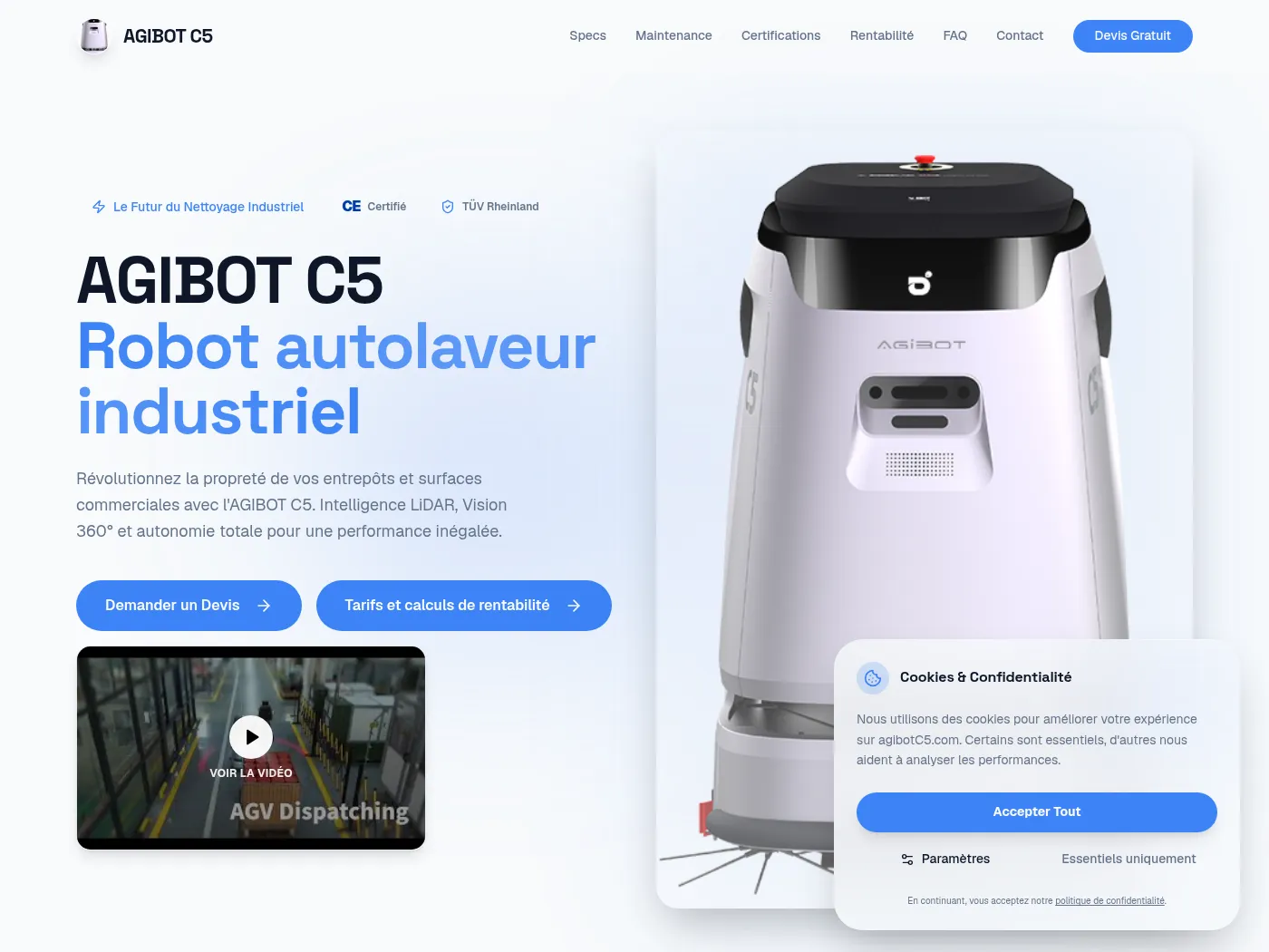 AGIBOT C5 robot autolaveur