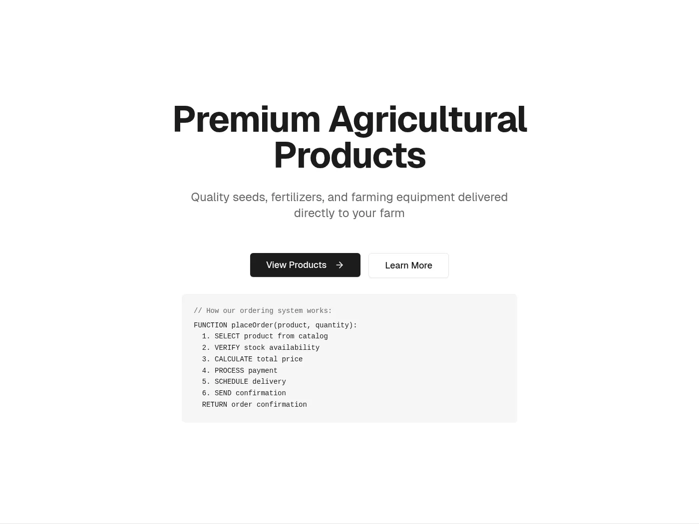 Agri Ad Landing Page