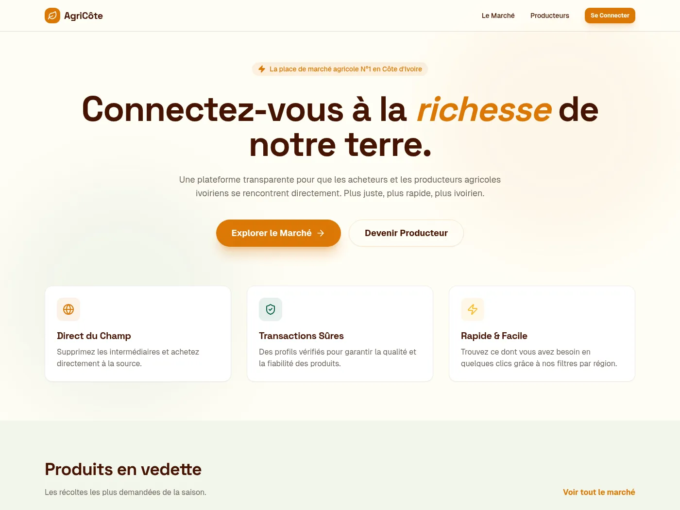 AgriCôte Connexion