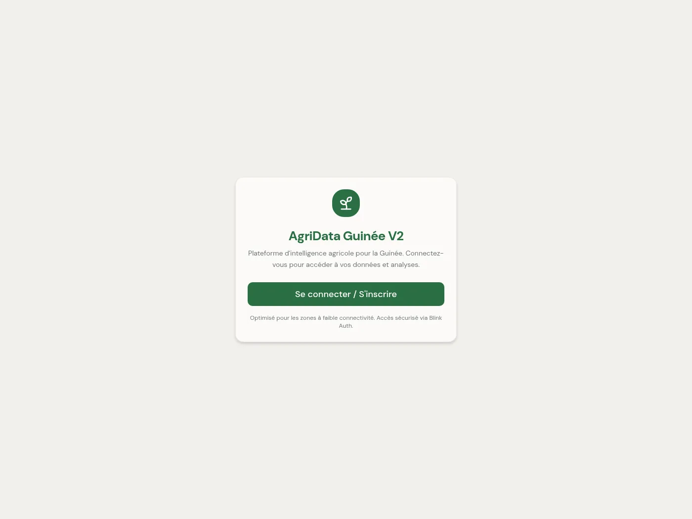 AgriData Guinée Platform