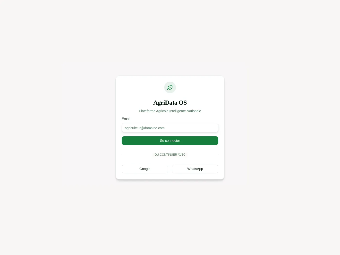 AgriData OS Platform