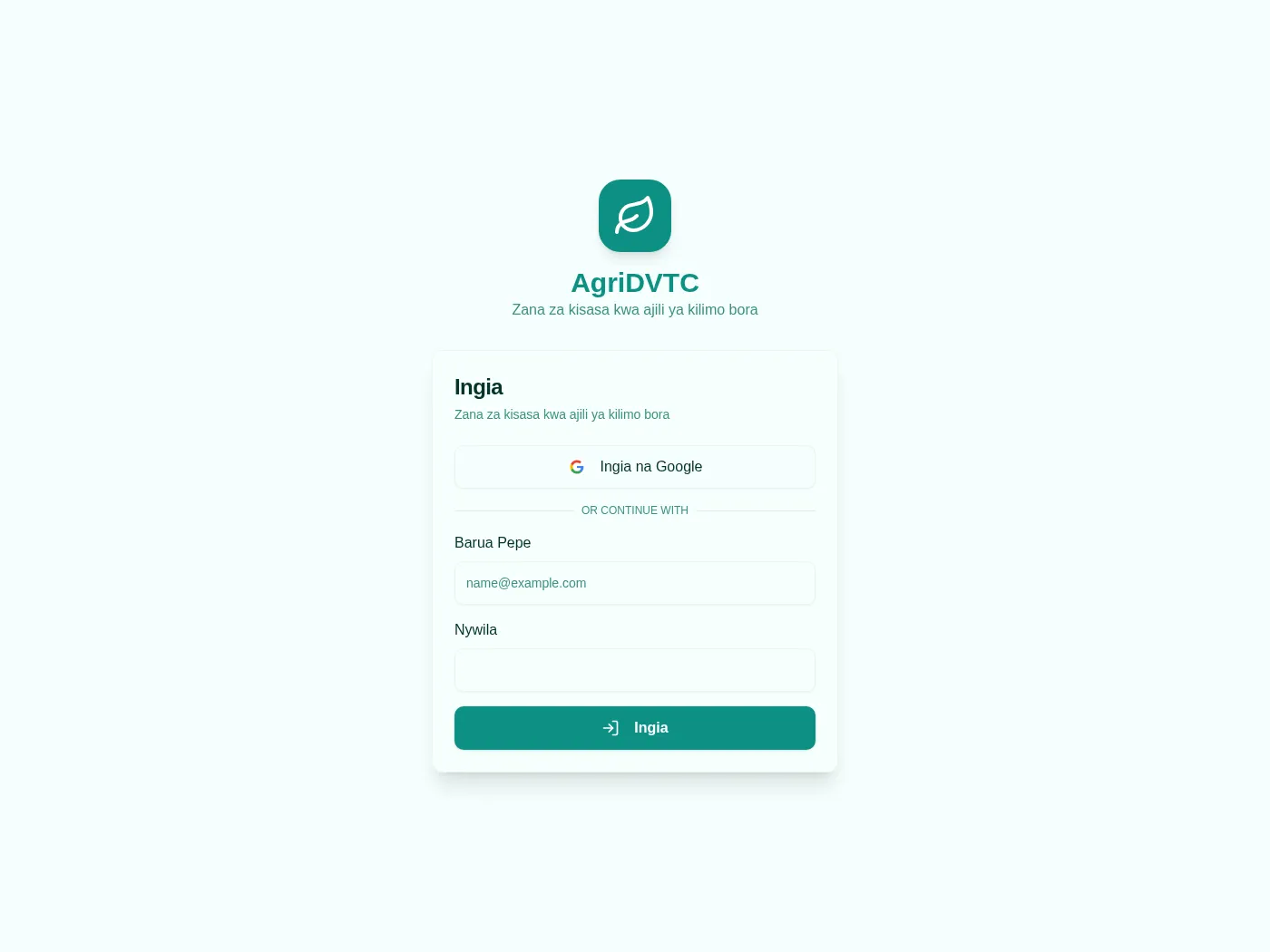 AgriDVTC Smart Farming App