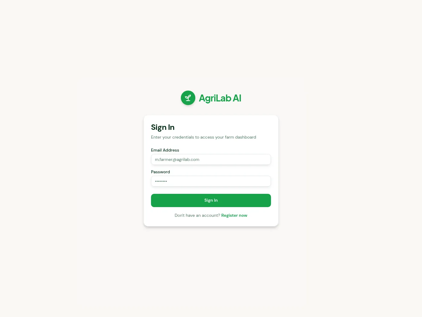 AgriLab AI Estimator