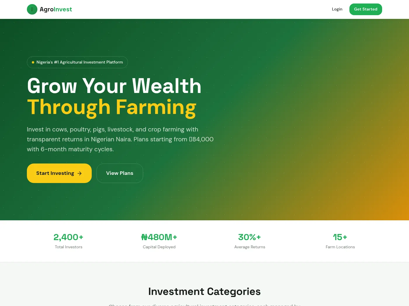 AgroInvest Platform