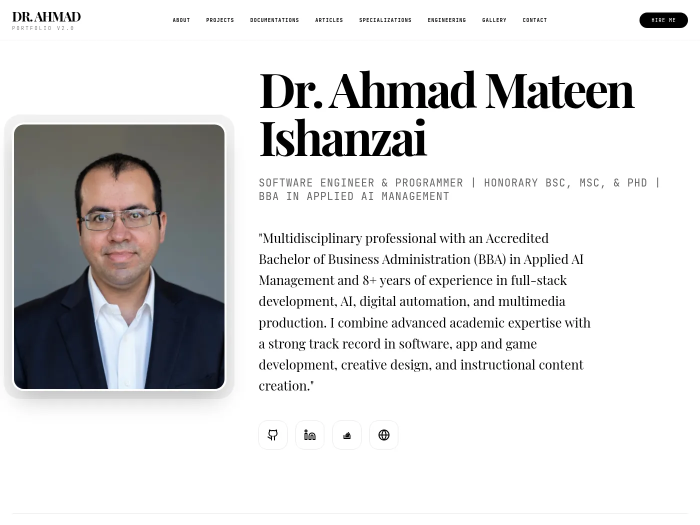 Dr. Ahmad's Elegant Portfolio