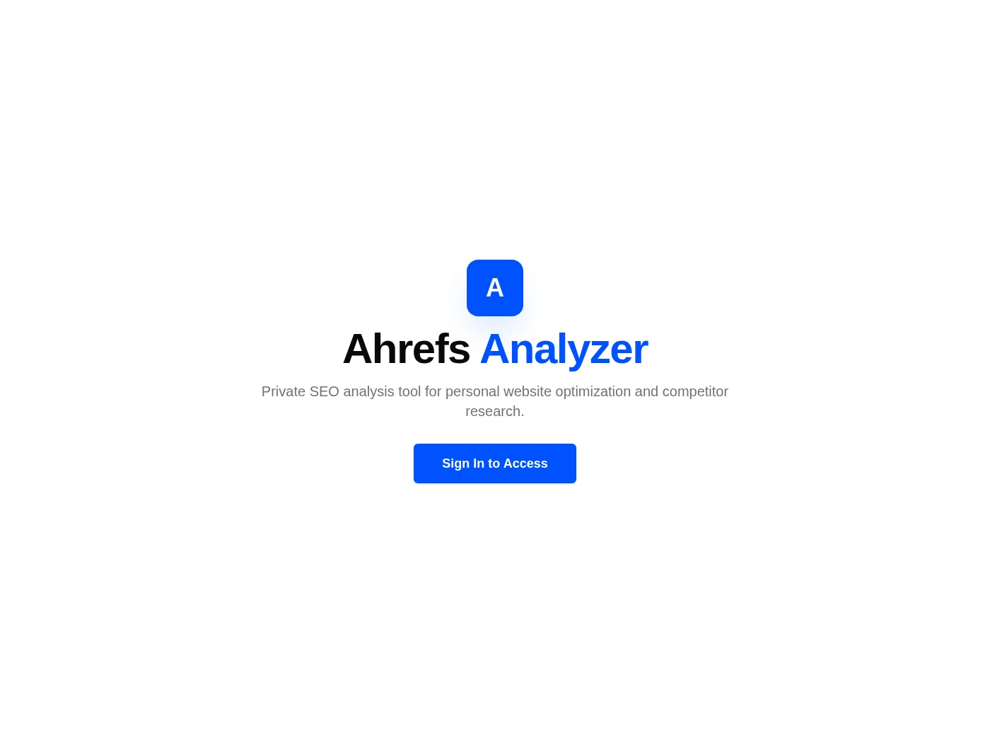 Ahrefs Analyzer