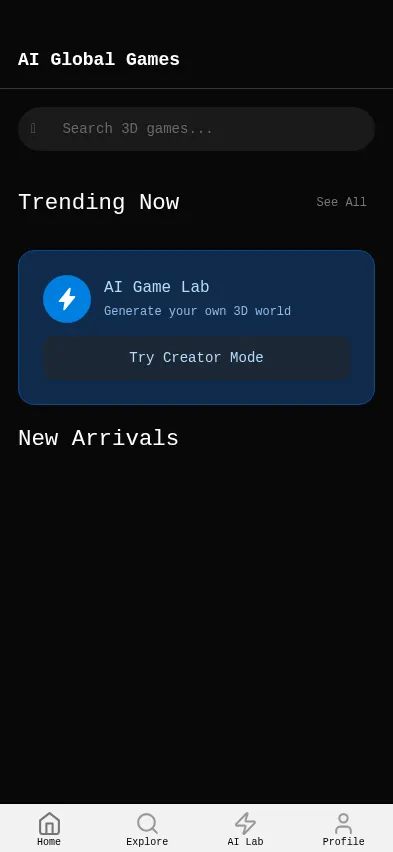 AI Global 3D Games
