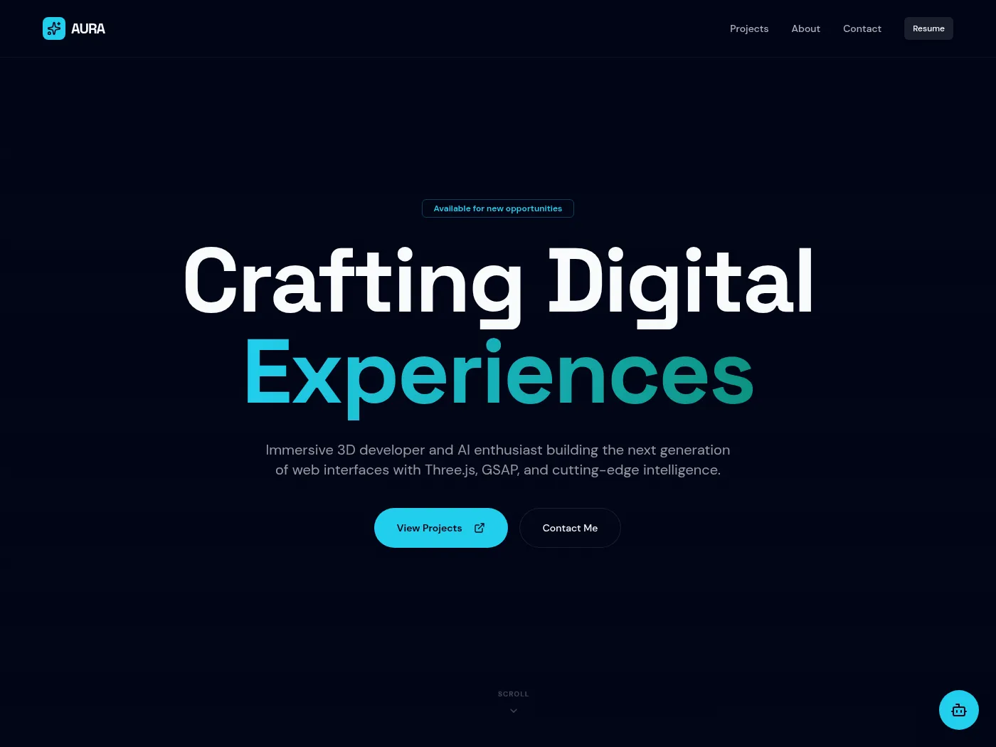 Immersive 3D Portfolio