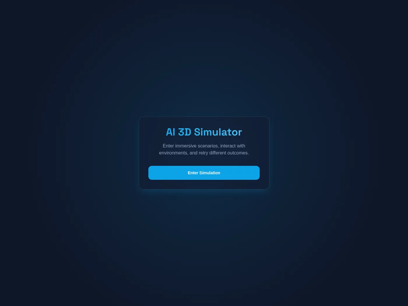 AI Scenario 3D Simulator