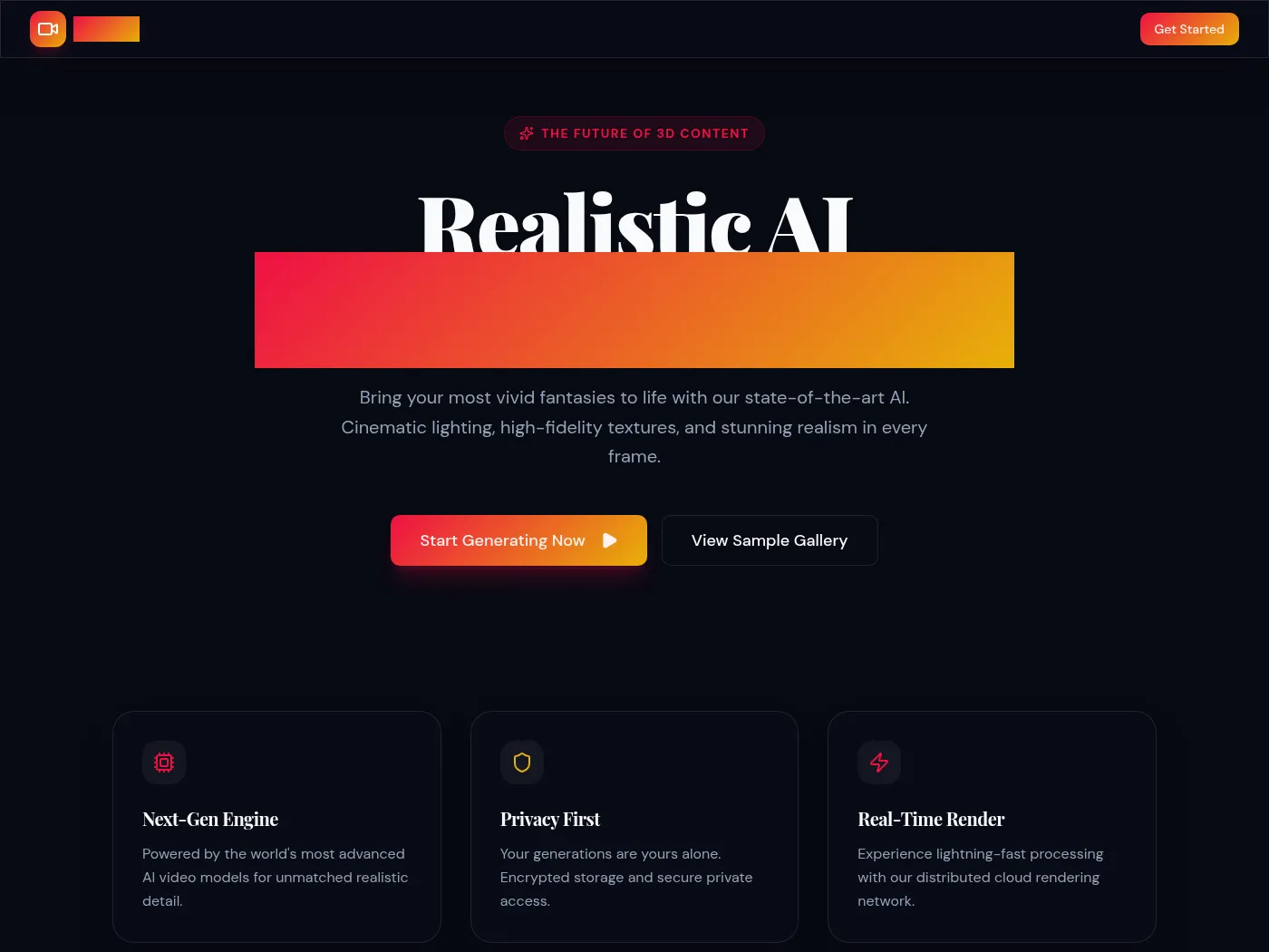 Realistic AI 3D Video Generator